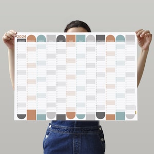 PRINTABLE 2024 Wall Planner Giant Wall Calendar 2024 Year Planner ...