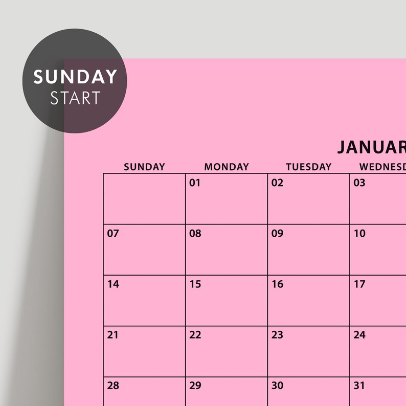 2024 Wall Planner, 2024 Monthly Planner, 2024 Wall Calendar, 2024 Year ...