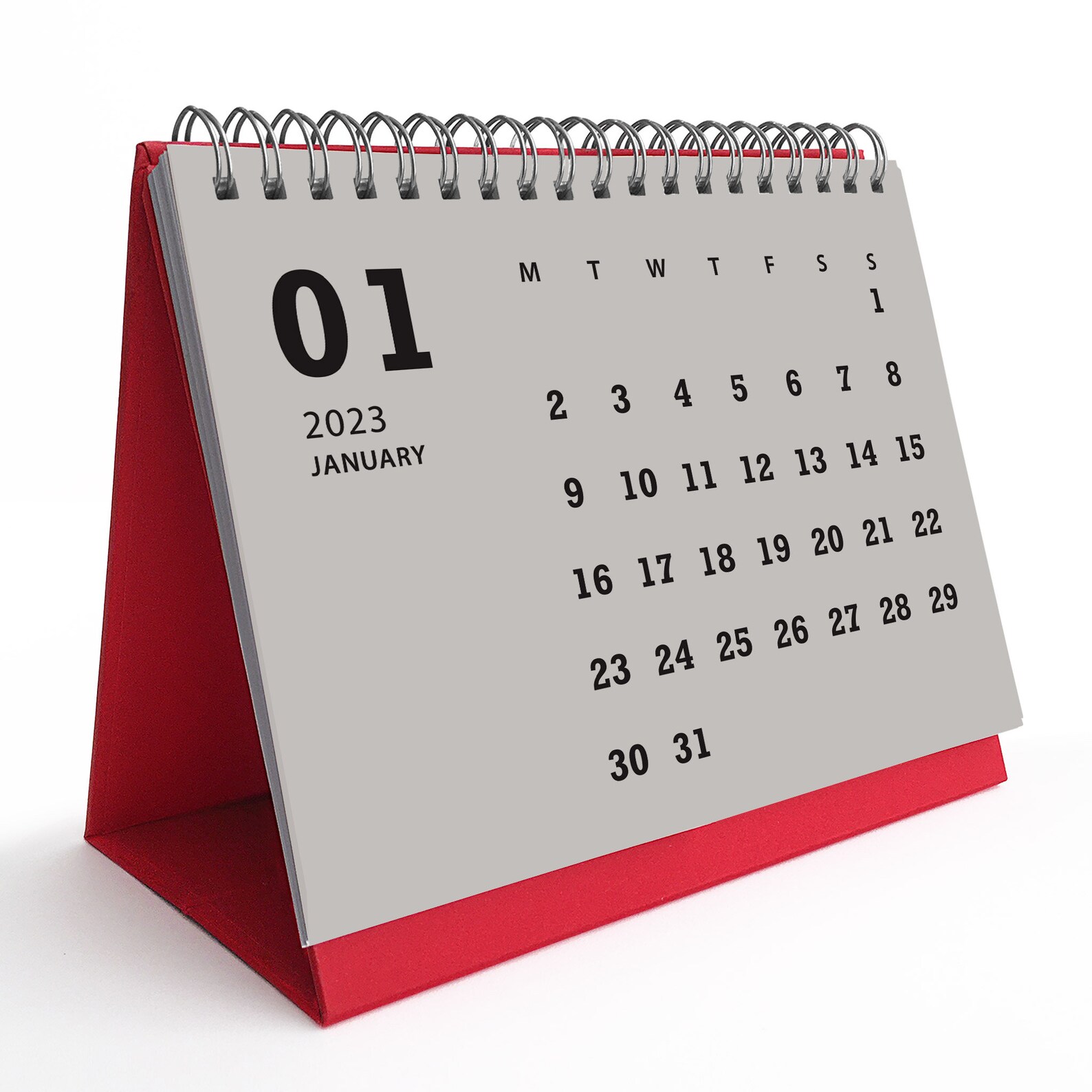 Gray Special Paper 2025 Desk Calendar, Red Rigid Triangle Leg, 2025 ...