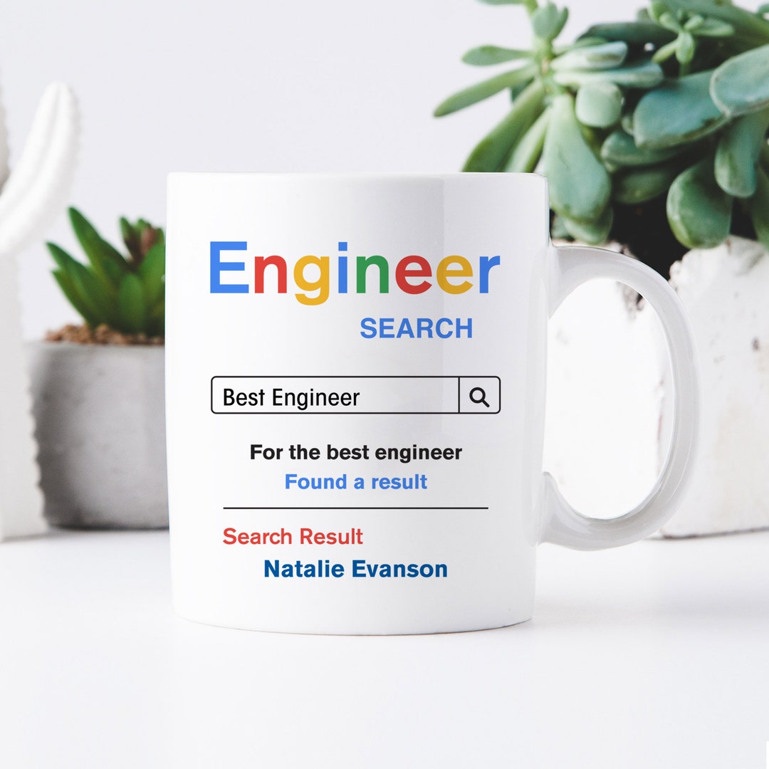 Personalized Engineer Mug, Google Mug, Best Engineer, Gift for Engineer ...
