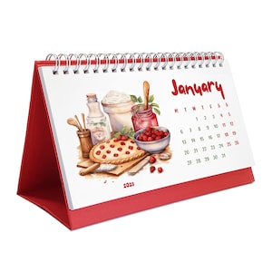 Vintage Baking Calendar | 2026 Desk Calendar | Bakery Calendar ...