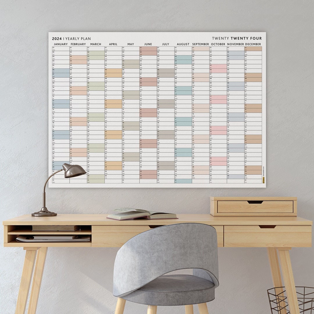 Printable 2024 Wall Calendar, 2024 Year Planner, 2024 Wall Planner ...