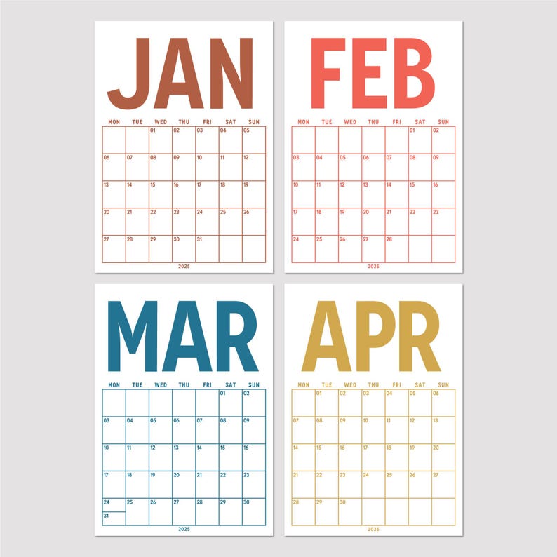 Boho 2026 Wall Calendar: Earthy Tones, Monthly Planner (A4, 33x48 Cm ...