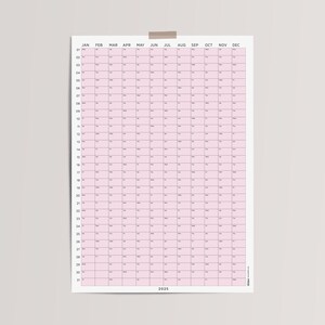 PRINTABLE 2025 Wall Calendar | Wall Planner | Monthly Planner | Annual ...