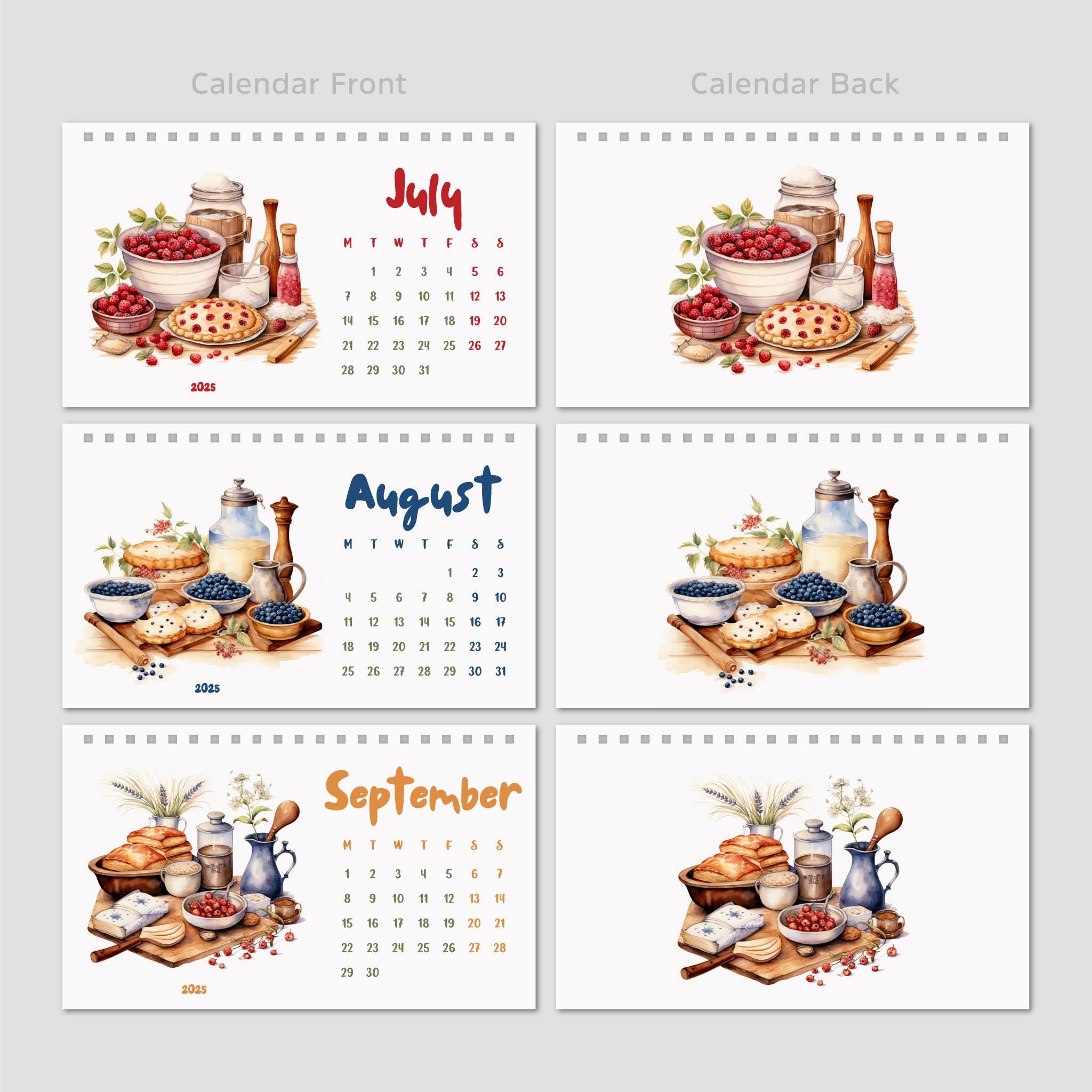 2026 Vintage Baking Calendar: Kitchen & Bakery Decor - Etsy
