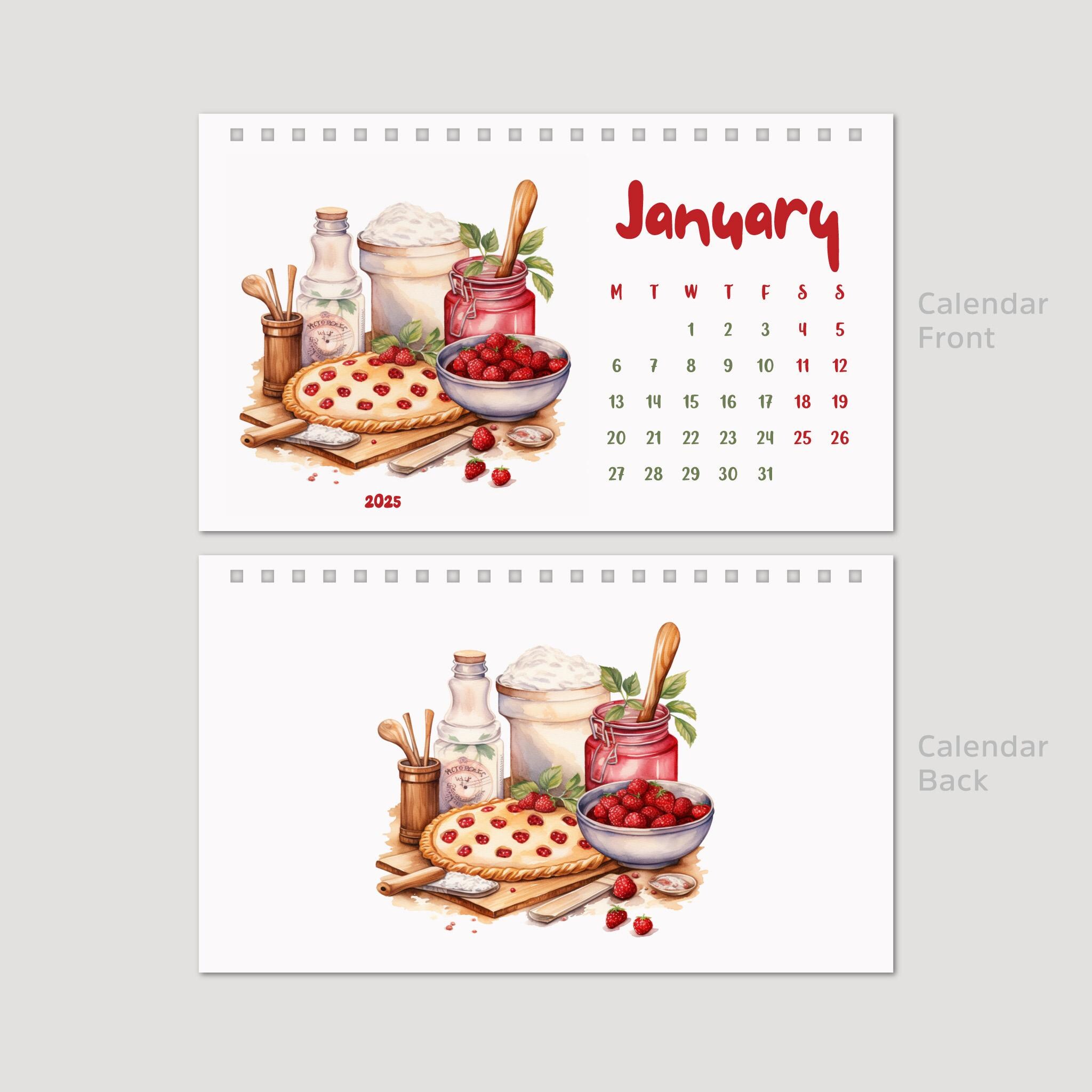 2026 Vintage Baking Calendar: Kitchen & Bakery Decor - Etsy
