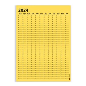Yellow Paper 2025 Yearly Wall Planner, 2025 Monthly Planner, 2025 Wall ...
