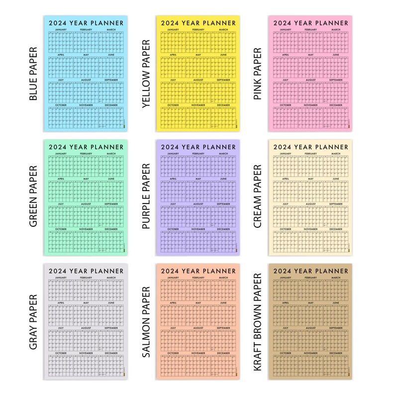 PINK Special Paper 2024 Wall Calendar Year Wall Planner - Etsy