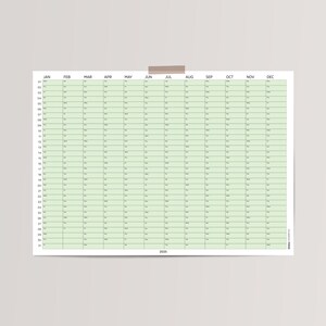 PRINTABLE 2025 Wall Calendar | Horizontal Wall Planner | Monthly ...