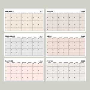 Boho Color Monthly Planner Calendar, 2024 Desk Calendar, Minimalist ...