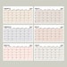 Boho Color Monthly Planner Calendar, 2024 Desk Calendar, Minimalist ...