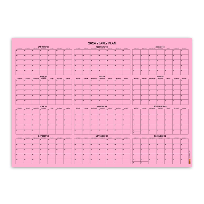 2024 Wall Planner, 2024 Monthly Planner, 2024 Wall Calendar, 2024 Year ...