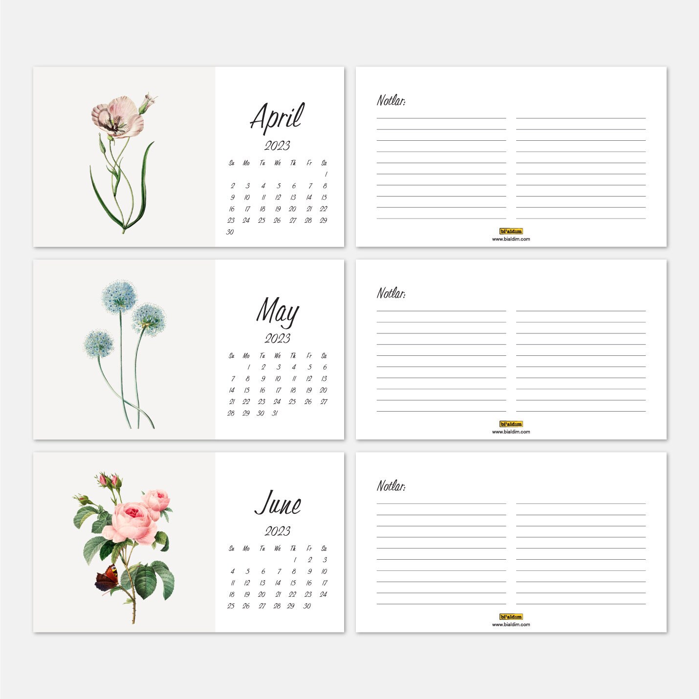 2024 Desk Calendar, Vintage Floral Calendar 2024 - Etsy