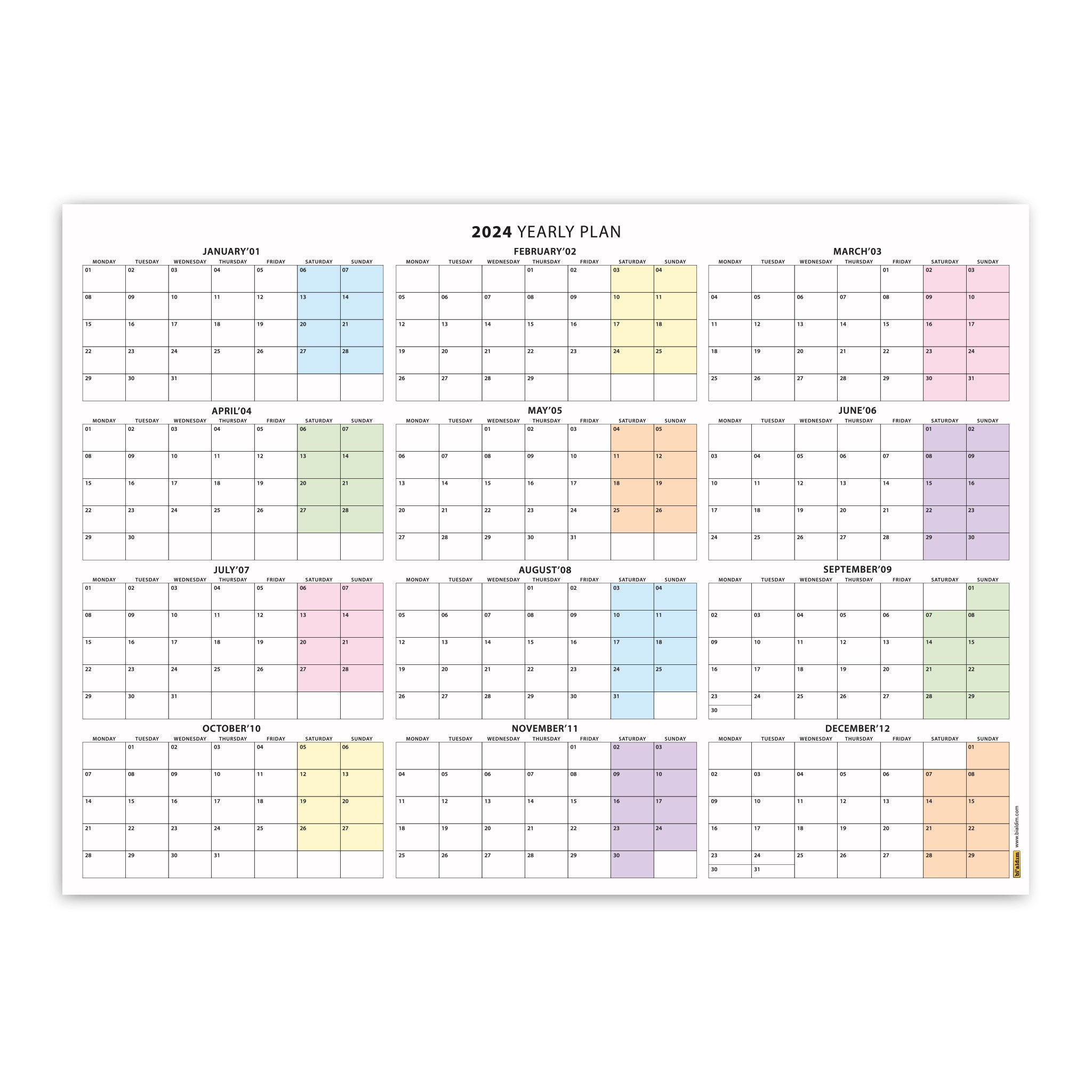 Printable 2024 Year Planner, Giant 2024 Wall Calendar, Yearly Wall ... Printable 2024 Year Planner, Giant 2024 Wall Calendar, Yearly Wall ...