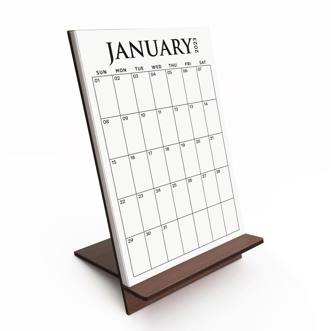 2025 Wooden Desk Calendar, 2025 Calendar With Monthly Planner ...