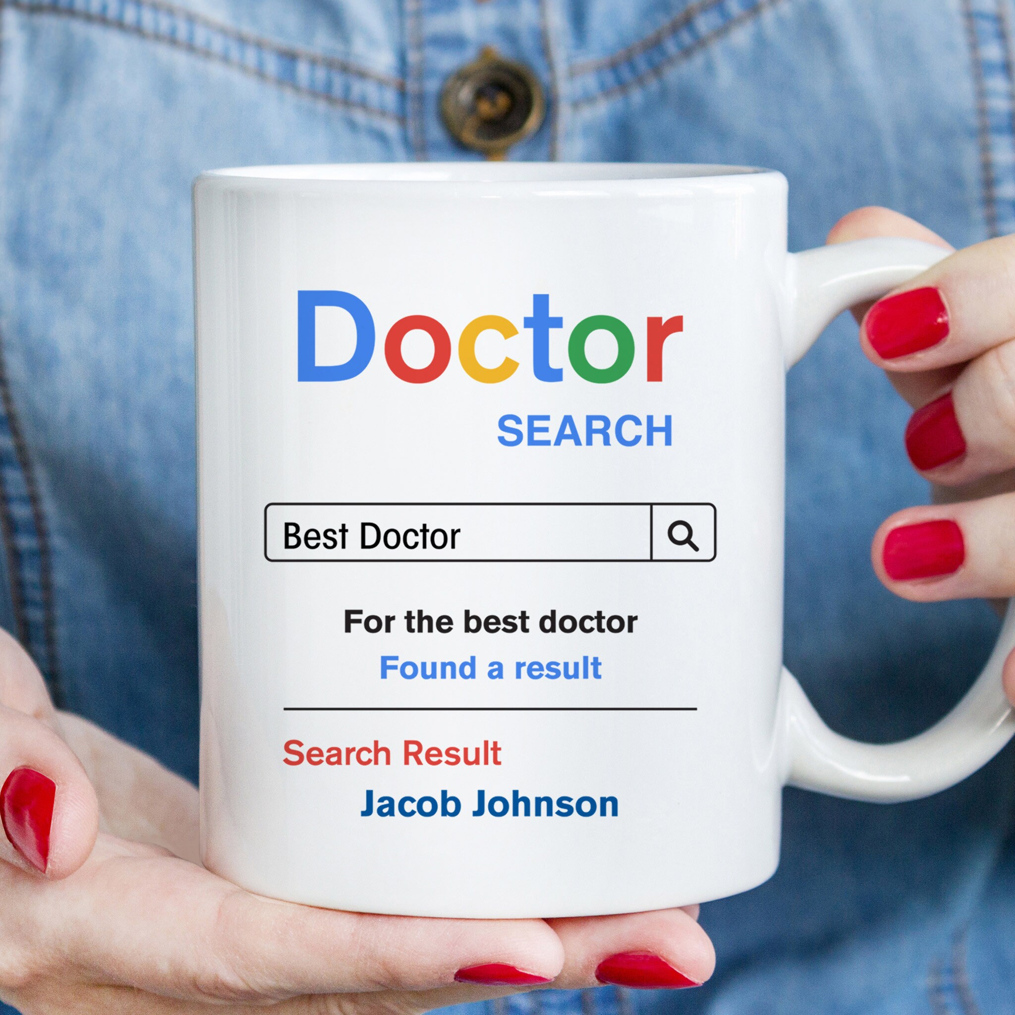 Personalized Doctor Mug, Google Mug, Best Doctor, Gift for Doctor, 11oz ...