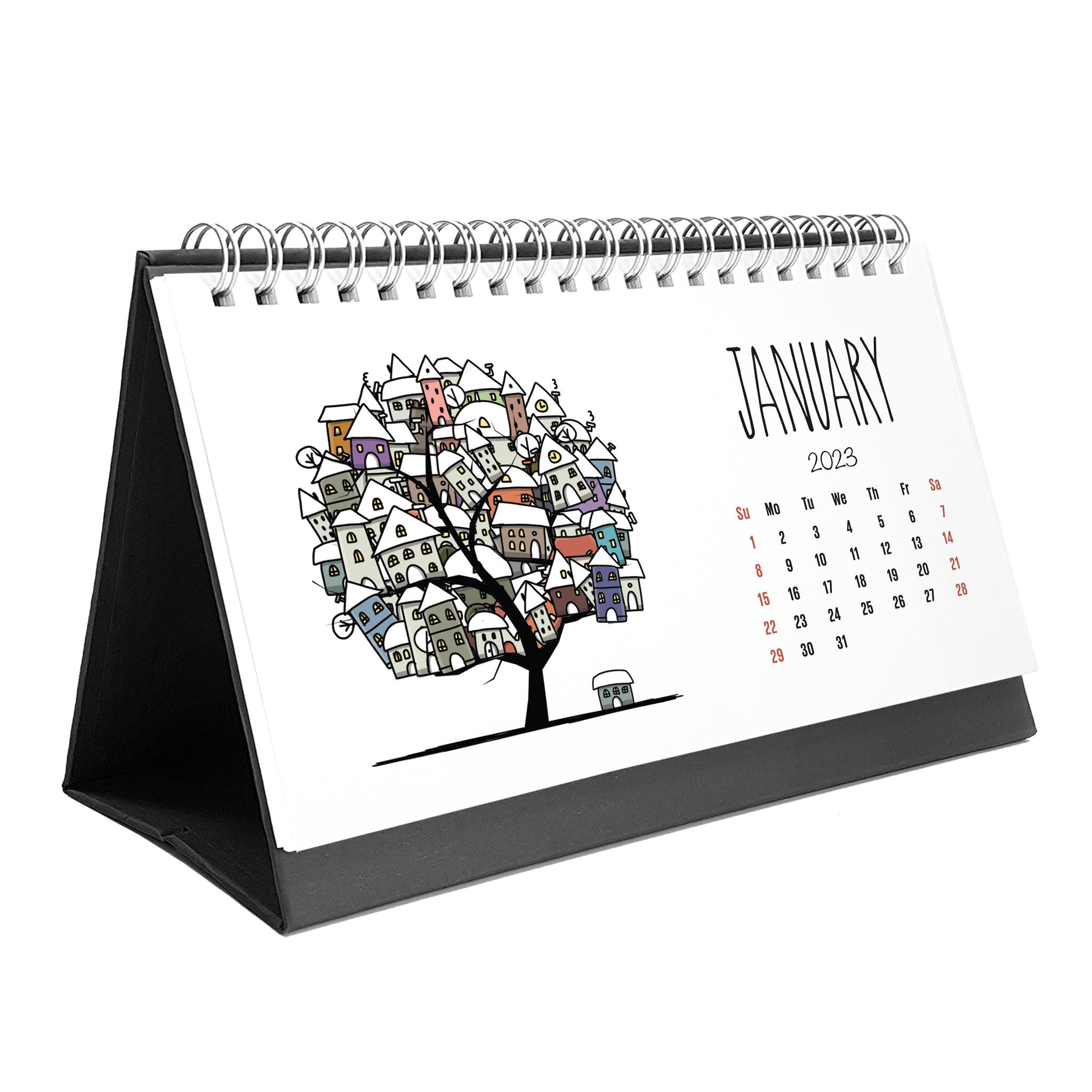 Four Seasons Tree Clipart Calendar, 2024 Calendar, Spring Summer Autumn ...