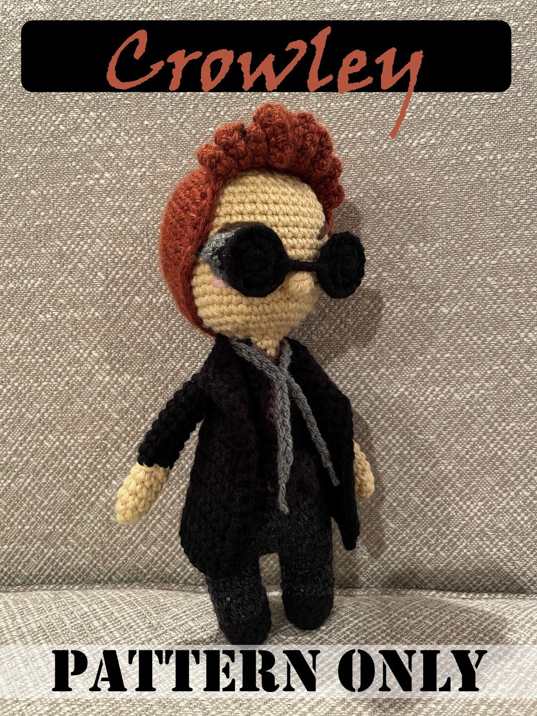 Crowley (from Good Omens) - PDF Pattern by Crochet-craftsman - Etsy