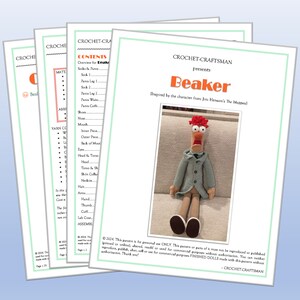 BEAKER (from the Muppets) - PDF Pattern by Crochet-craftsman - Etsy