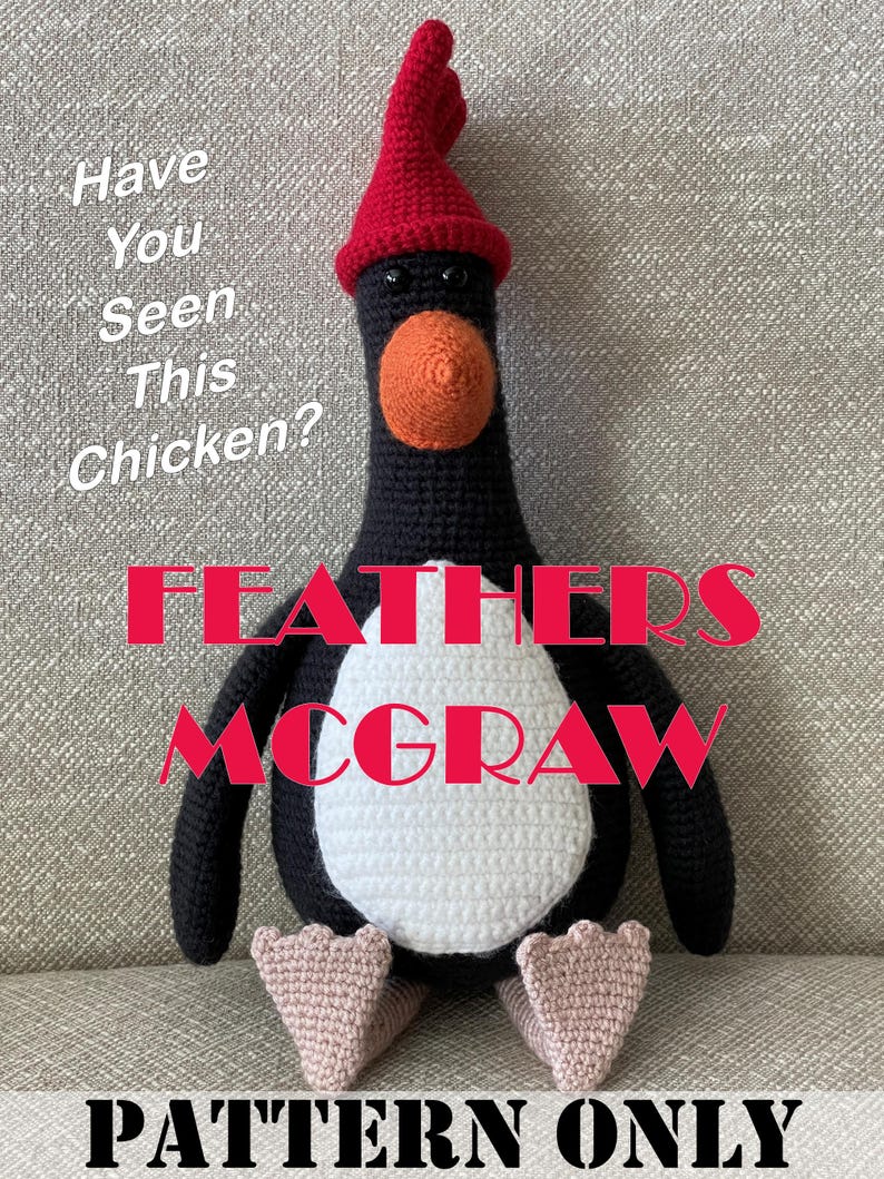 FEATHERS MCGRAW (from Wallace & Gromit) - PDF Pattern by Crochet ...