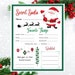 Printable Secret Santa Worksheet - Etsy