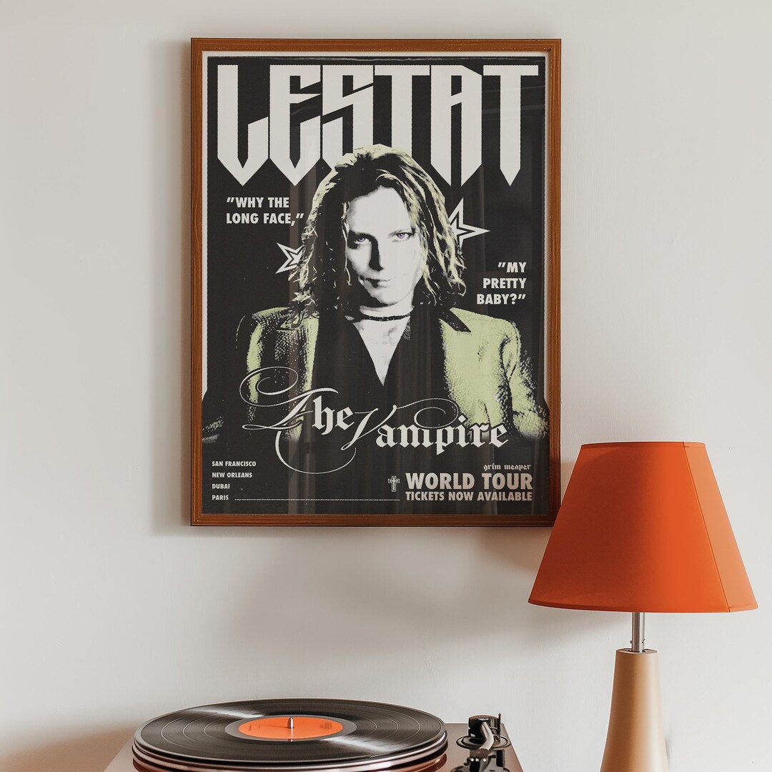 Interview With the Vampire Print - "the Vampire Lestat" | Merch, Vintage, Music - Etsy UK