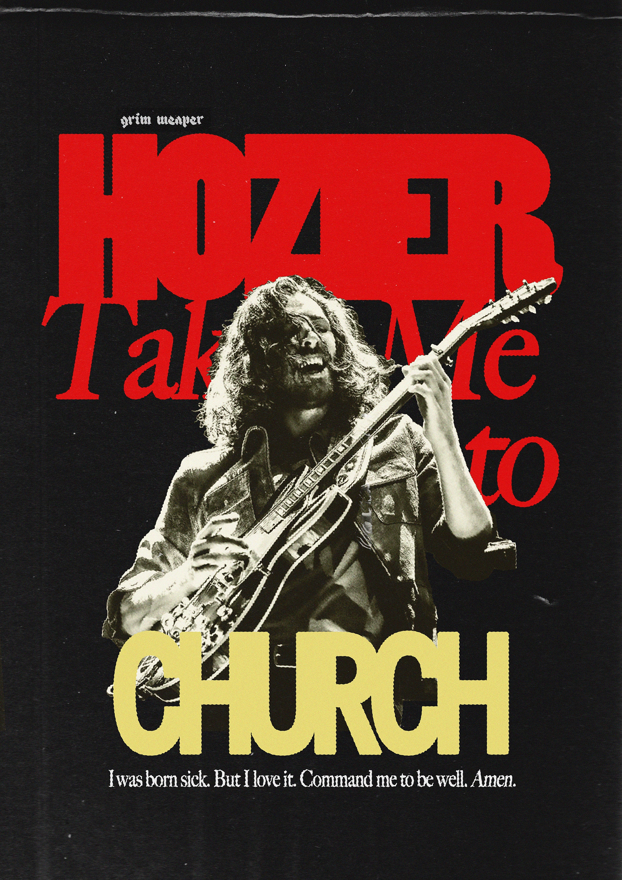 Hozier take Me to Church Poster Vintage, Merch, Typography - Etsy