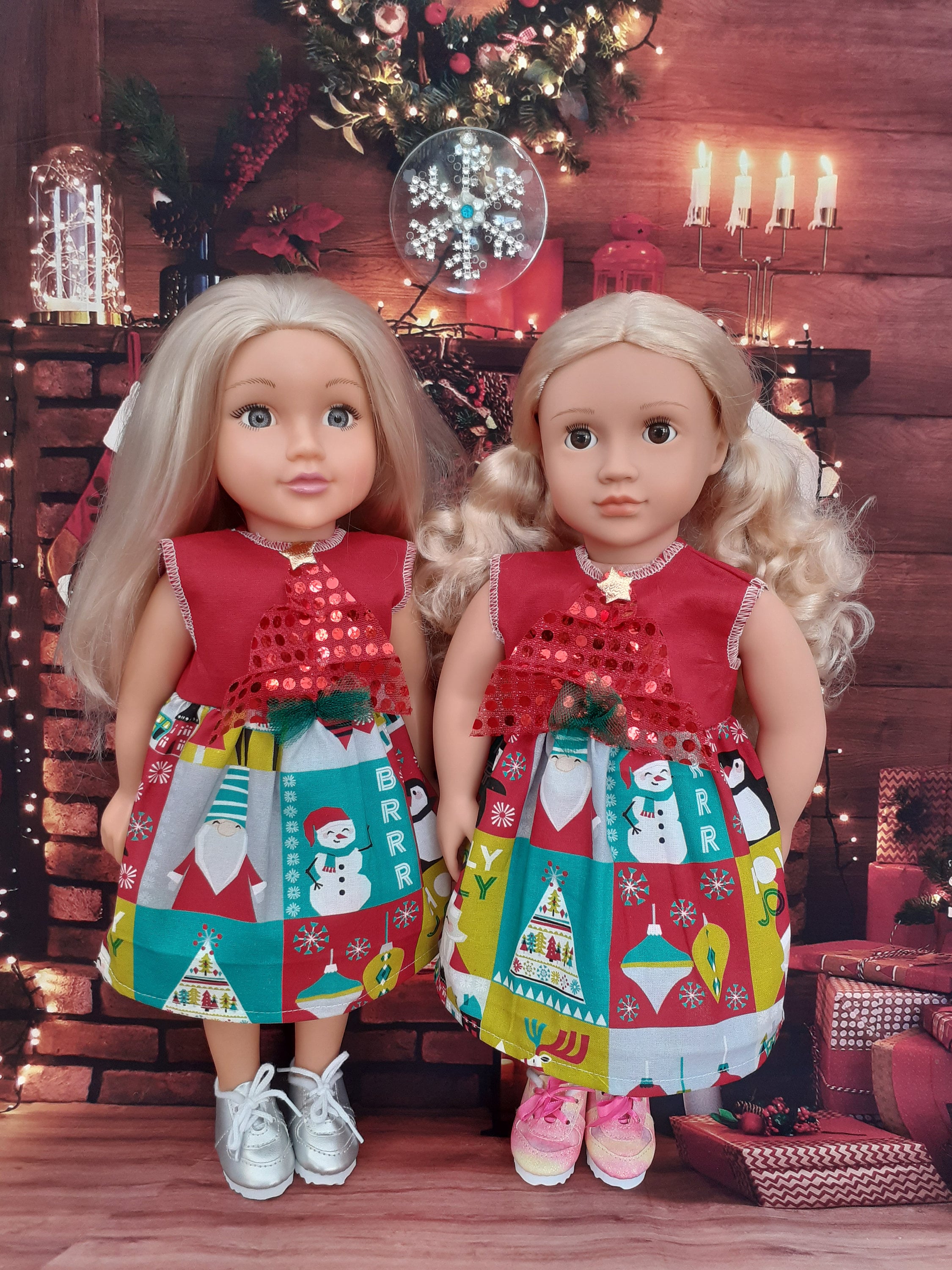 Christmas Party Dress Outfit Clothes Fits American Girls Our Generation 18 Inch Dolls Unique Designer One Snowflakey Etsy Australia