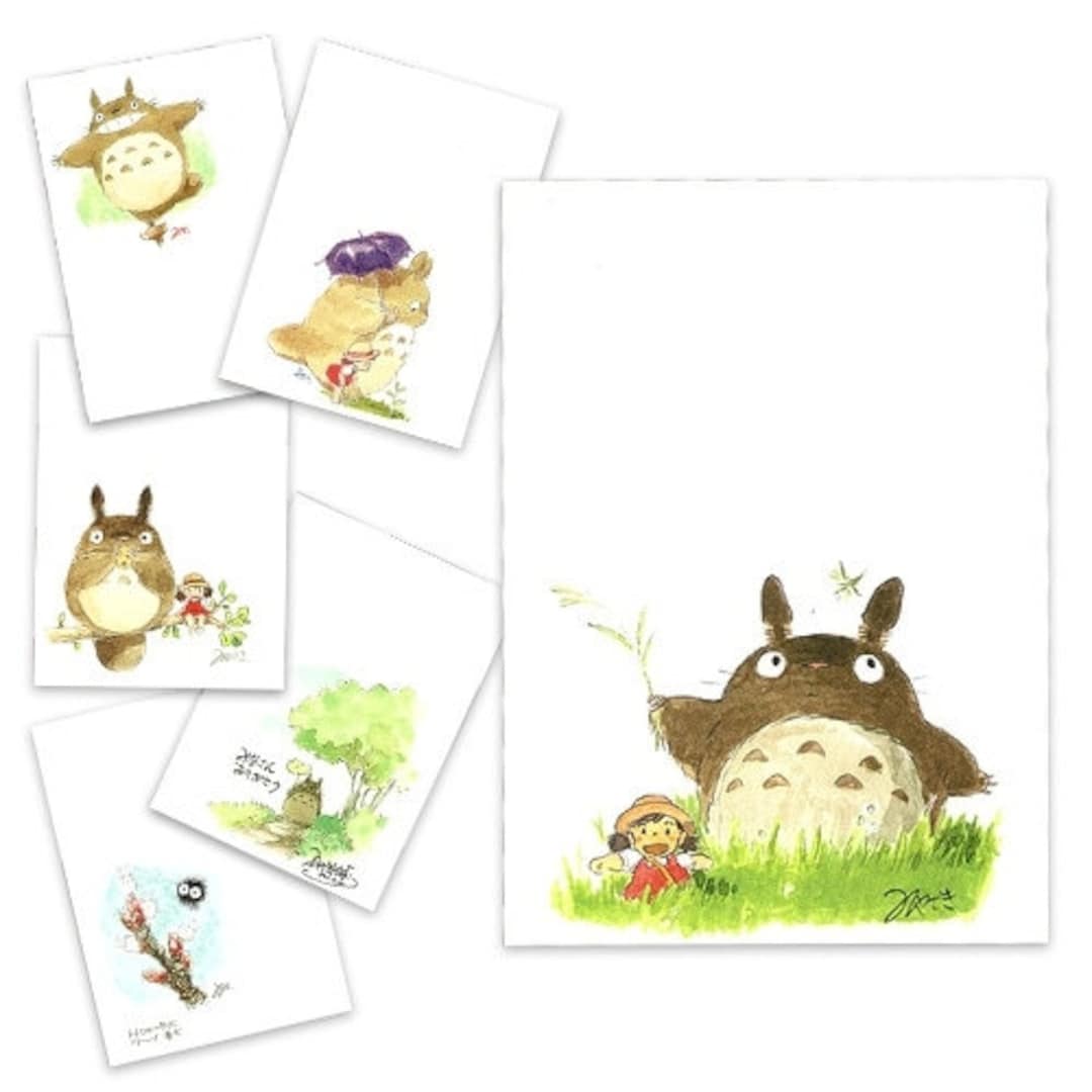 Studio Ghibli Totoro Post Card 6 Sets - Etsy