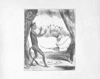 Antique Devil Print - Etsy
