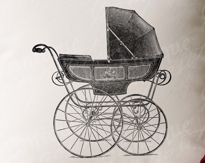 Vintage Baby Carriage Pram Stickers One Inch Round Seals - Etsy