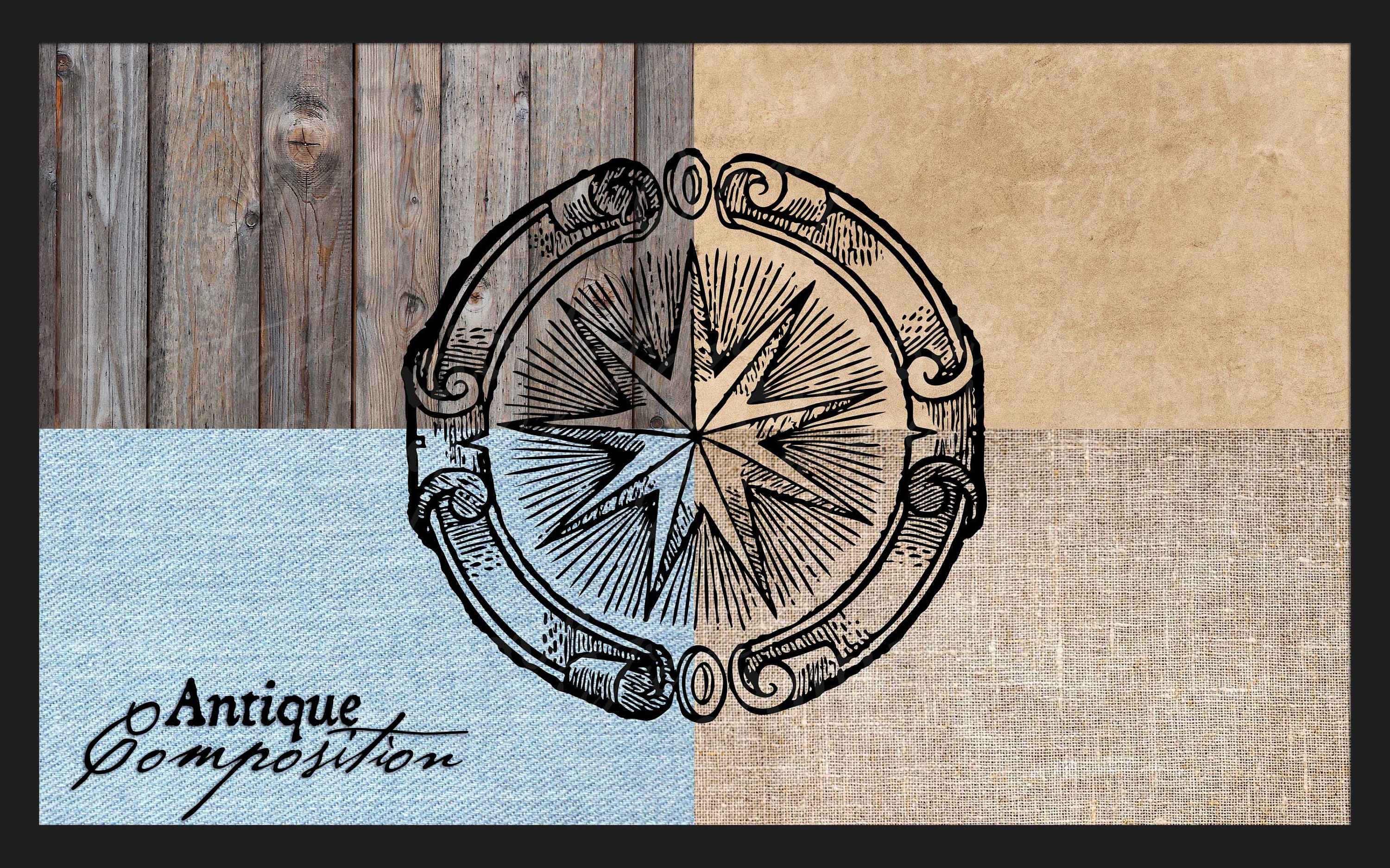 Celestial Clip Art Vintage Star Printable 9 Point Star - Etsy