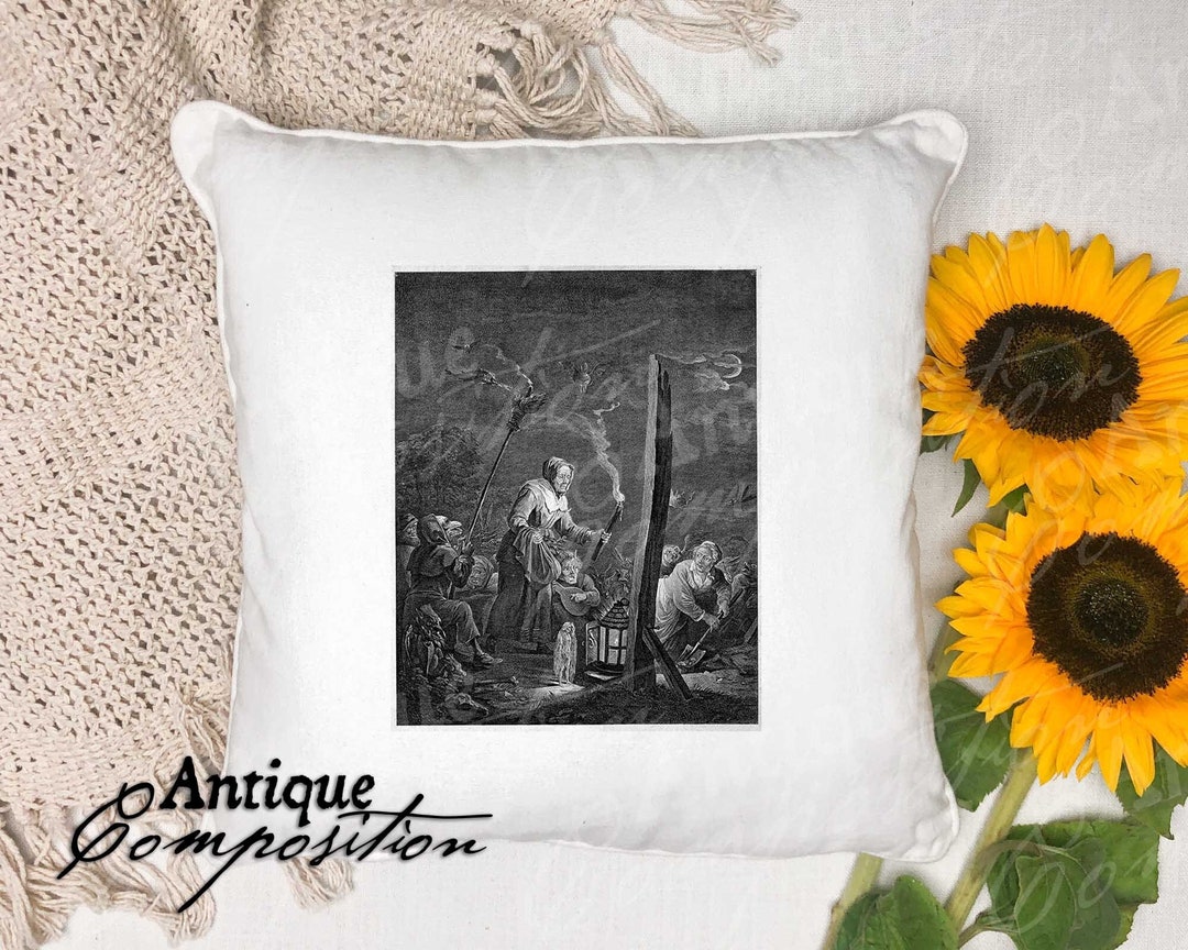 Creepy Clip Art Vintage Occult Printable Spooky Scene With Homunculus ...