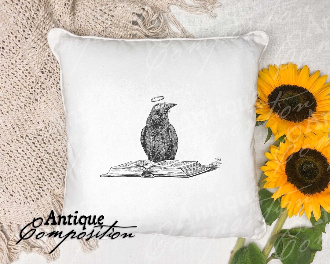 Occult Clip Art - Vintage Crow Printable - Third Eye Crow Sublimation ...