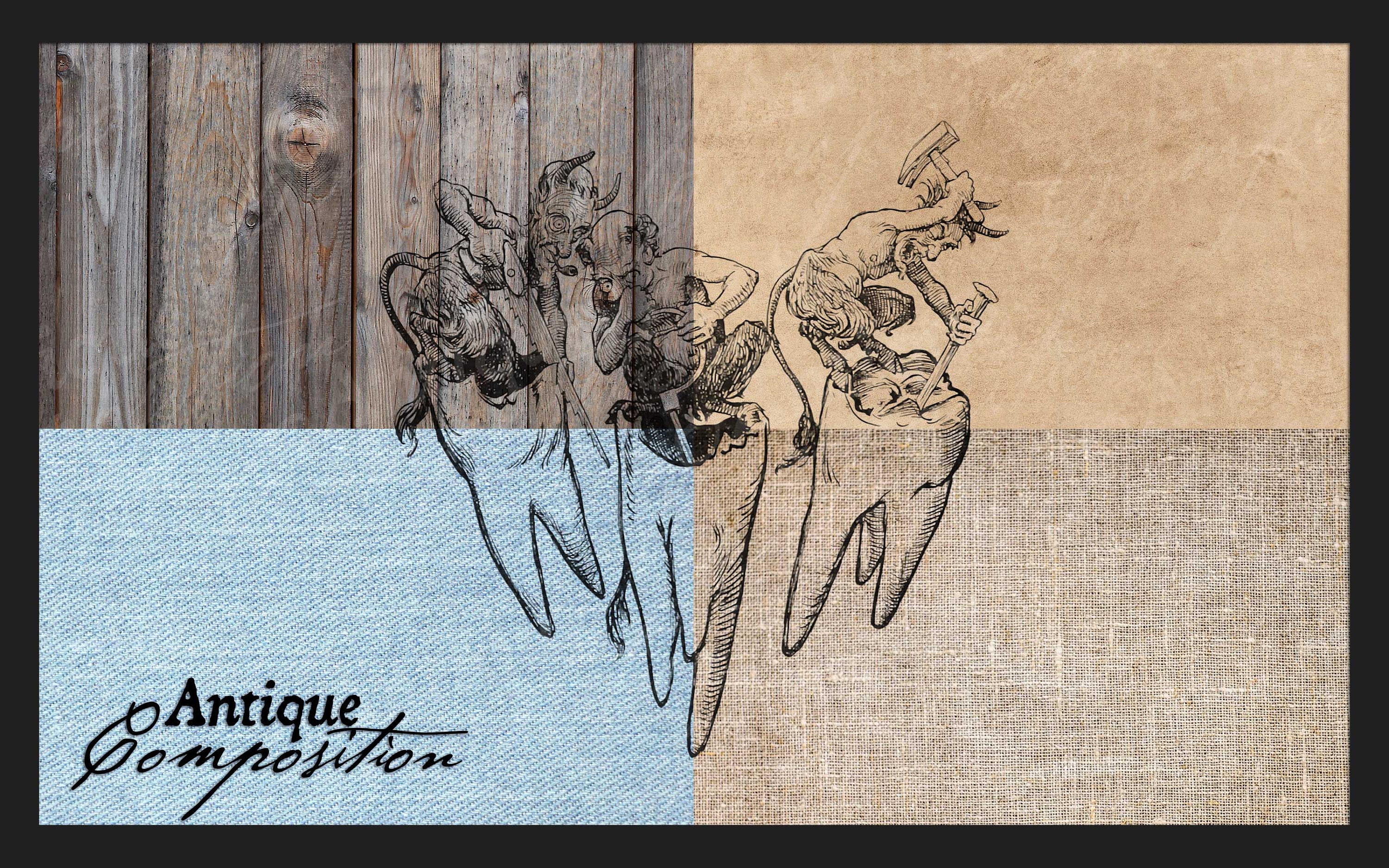 Toothache Clip Art - Vintage Teeth Printable - Toothache Demons ...