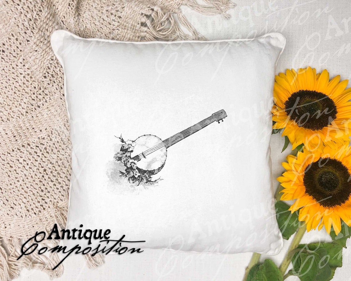 Vintage Banjo Clip Art - Banjo Printable - Musical Instrument ...