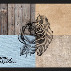 Rose Clip Art - Vintage Rose Printable - American Rose Sublimation ...