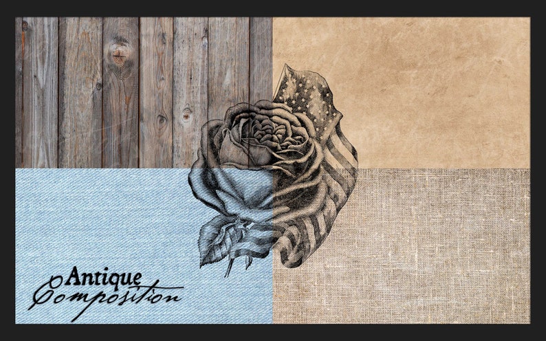 Rose Clip Art Vintage Rose Printable American Rose Sublimation Antique ...