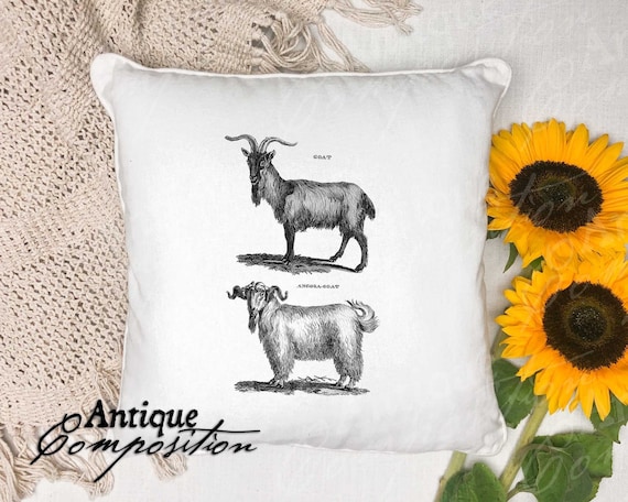 Goat Clip Art Vintage Goats Printable Angora Goat | Etsy