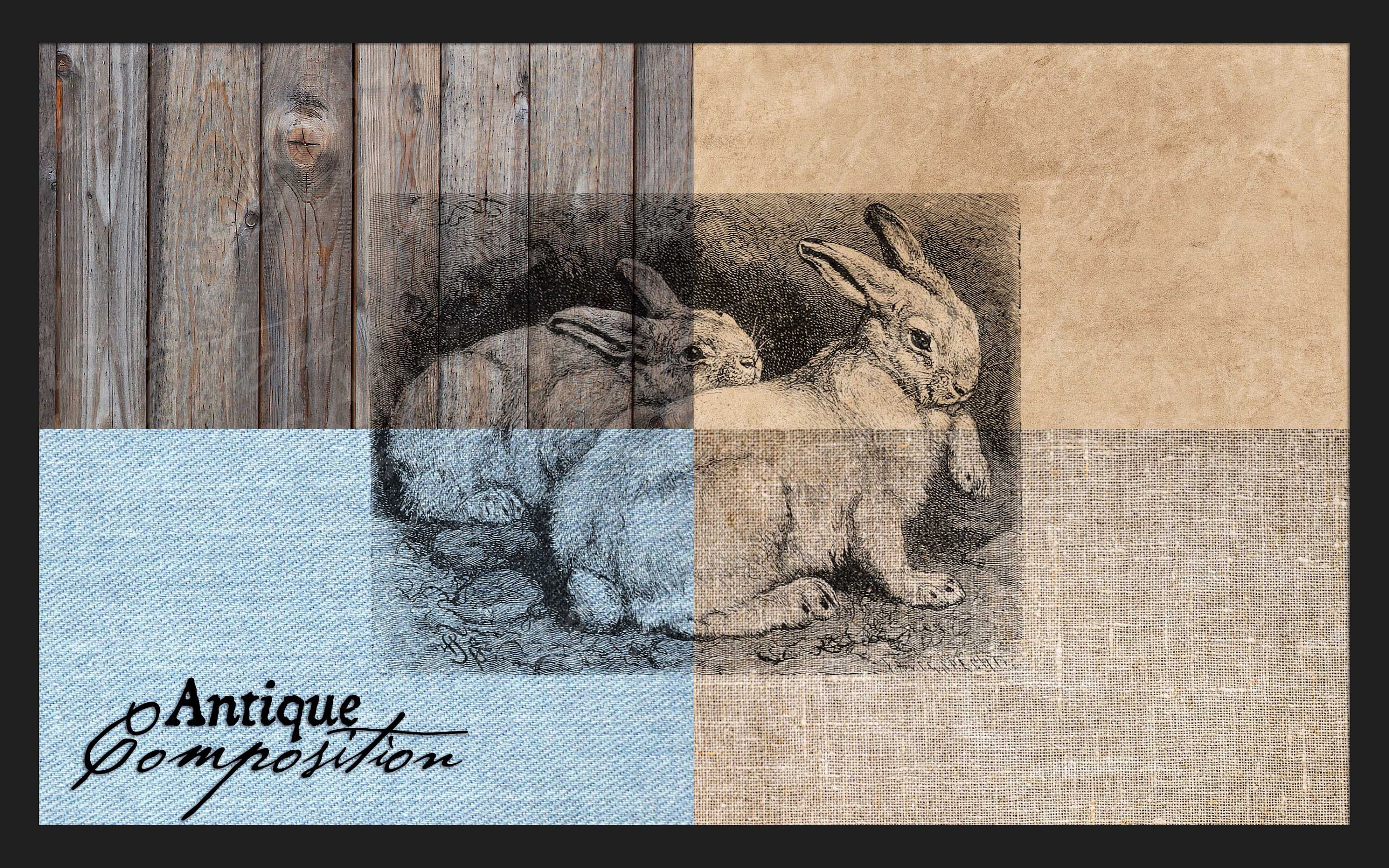 Rabbit Clip Art Vintage Bunny Printable White Rabbits - Etsy