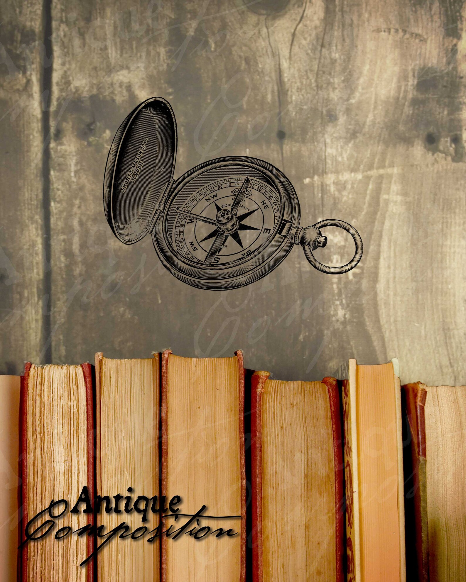 Vintage Compass Clip Art Compass Printable Navigation Sublimation ...