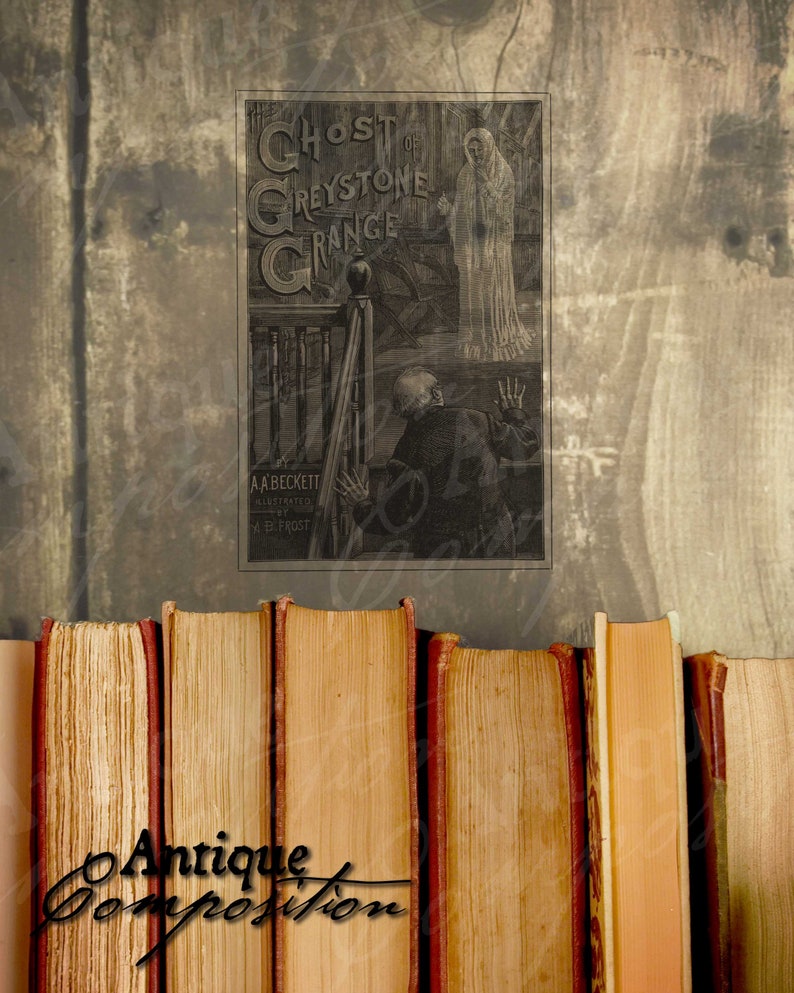 Ghost Clip Art Vintage Ghost Printable Ghost Book Cover - Etsy Singapore