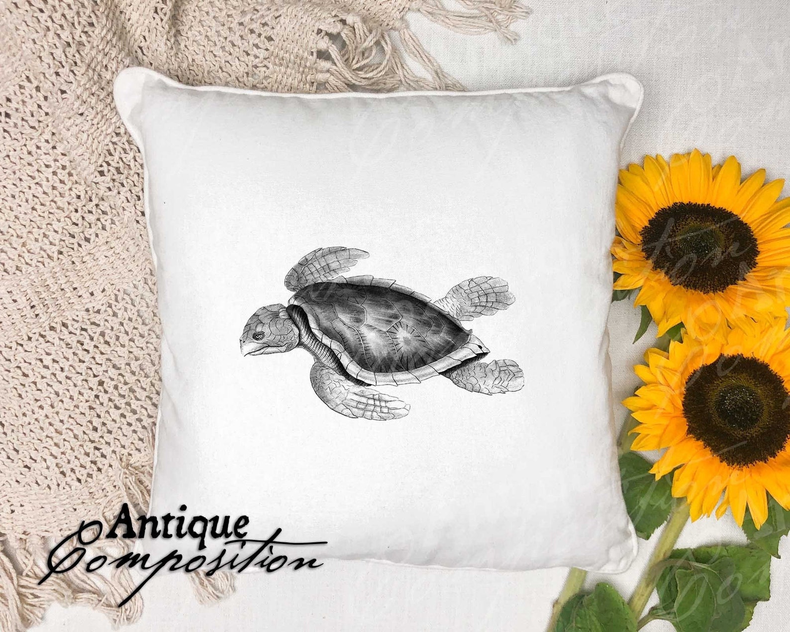 Sea Turtle Clip Art Vintage Sea Turtle Printable Sea - Etsy