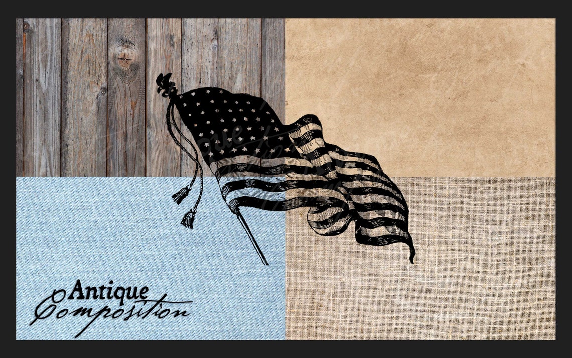 American Flag Clip Art - Vintage Flag Printable - American Flag ...