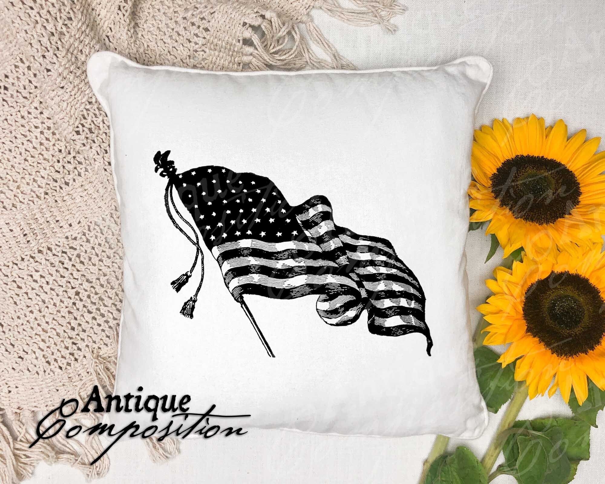 American Flag Clip Art - Vintage Flag Printable - American Flag ...