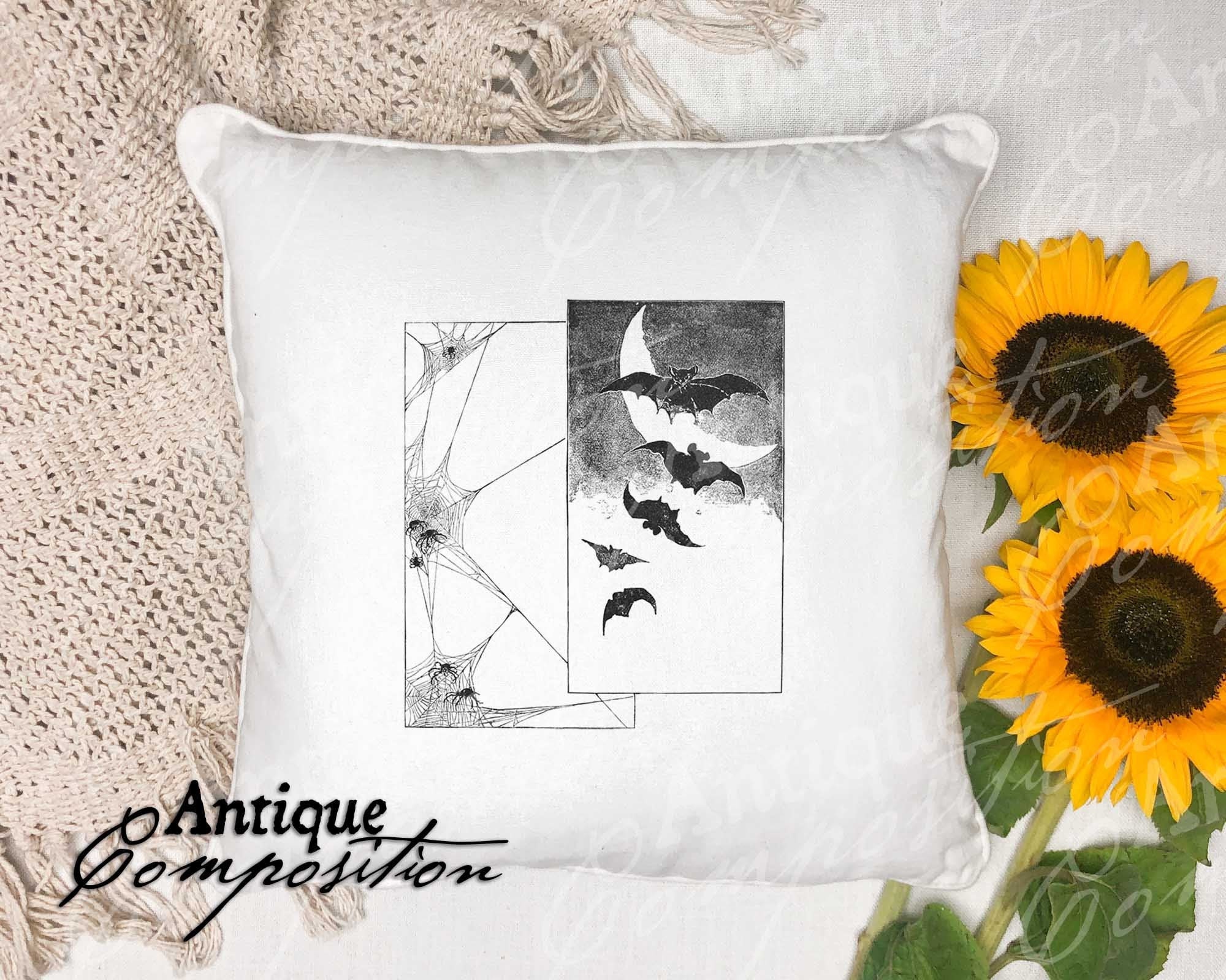 Spiders and Bats Clip Art Vintage Spider Web Printable Spooky ...