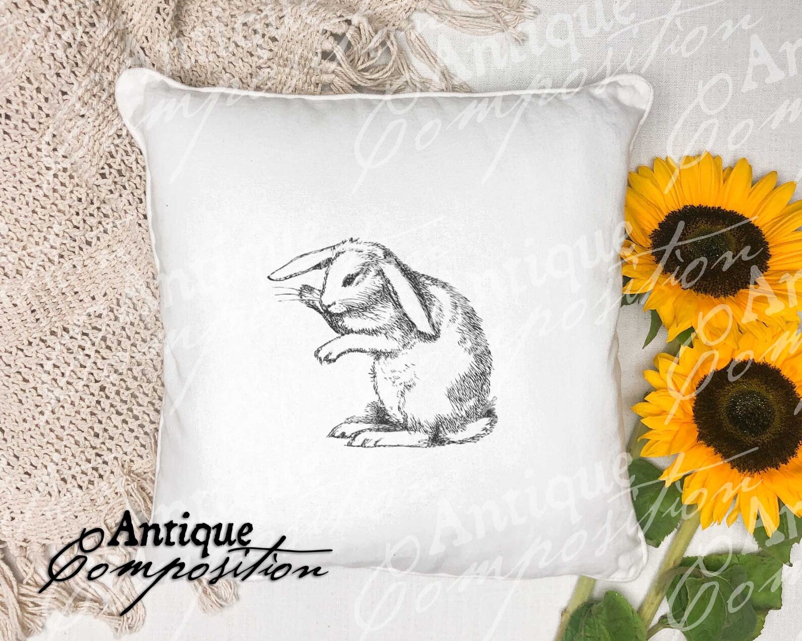 Vintage Rabbit Clip Art - Bunny Printable - Rabbit Sublimation ...