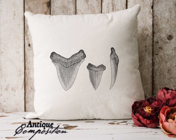 Shark Tooth Clip Art Vintage Shark Printable Shark Teeth - Etsy