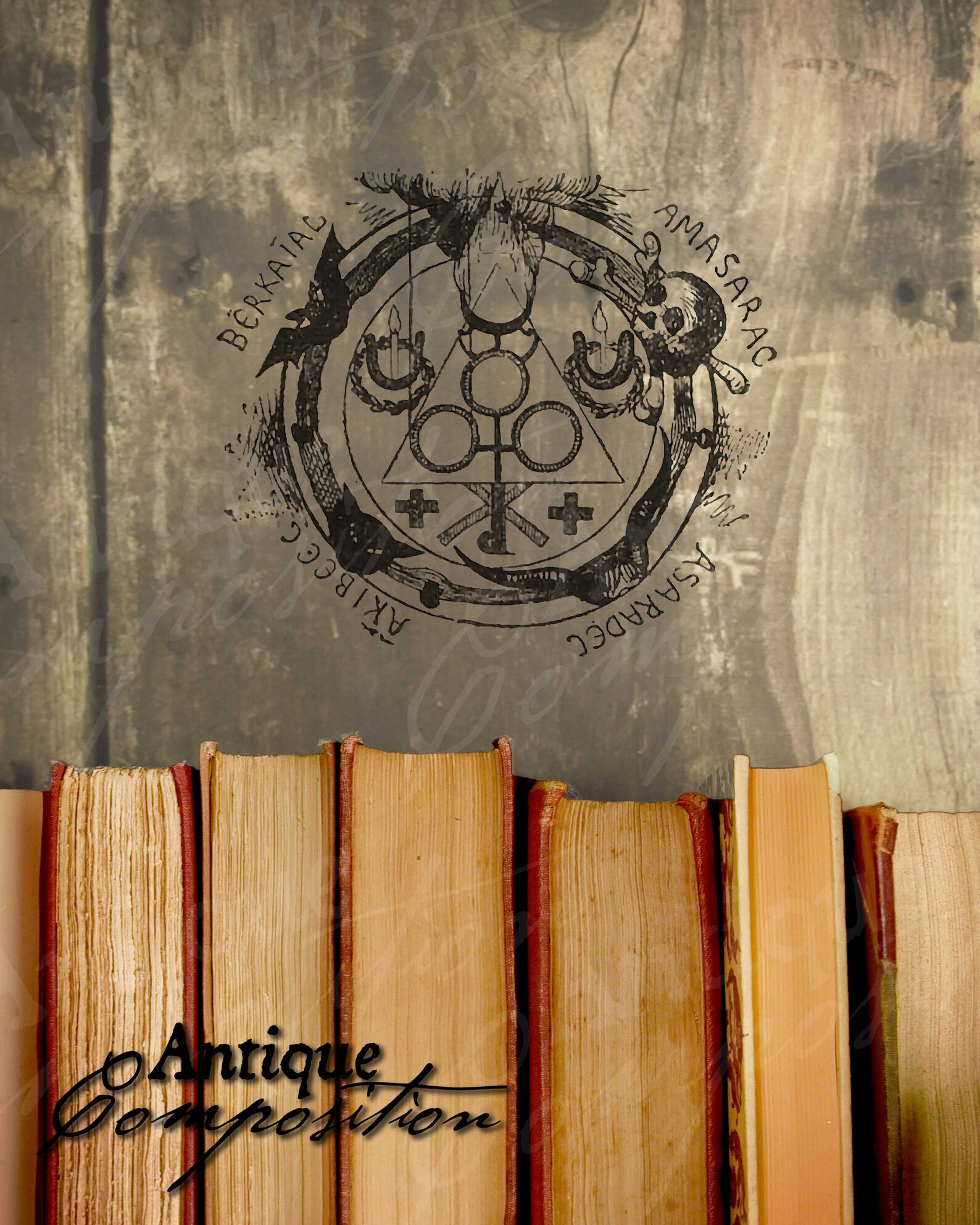 Occult Clip Art - Vintage Creepy Occult Printable - Spooky Sublimation ...