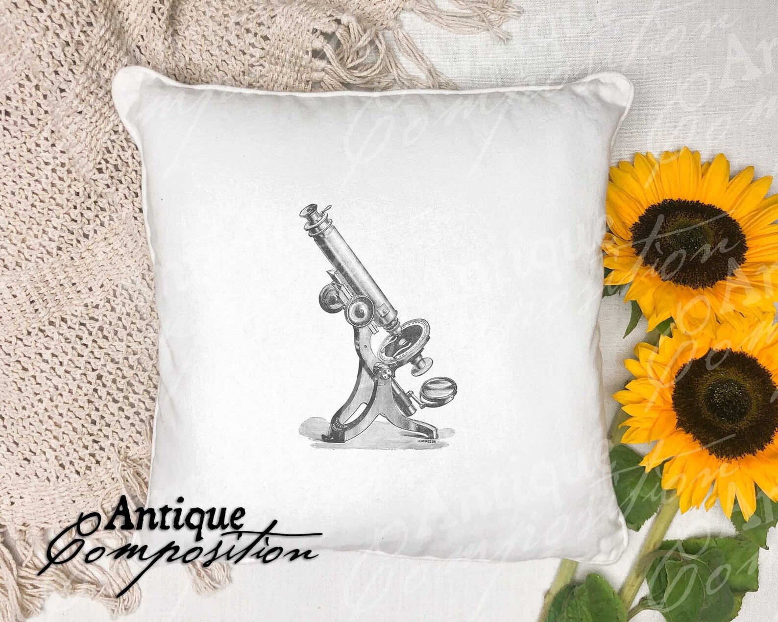 Microscope Clip Art Vintage Science Printable Microscope Sublimation ...